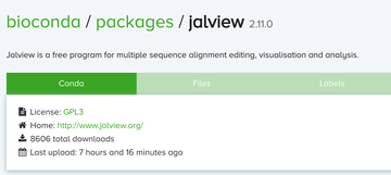 Jalview 2.11 from bioconda and homebrew - Jalview